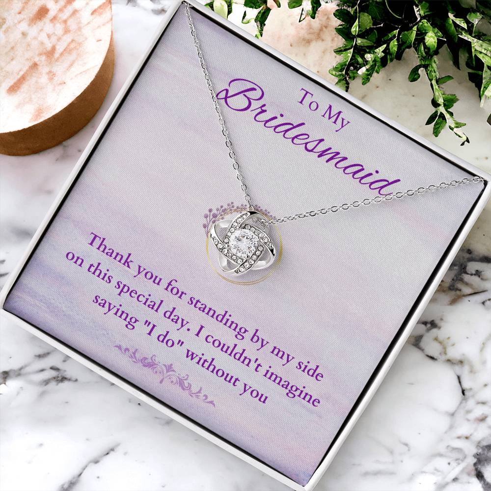 Bridesmaid v1 - Love Knot Necklace – Heartstring Treasures