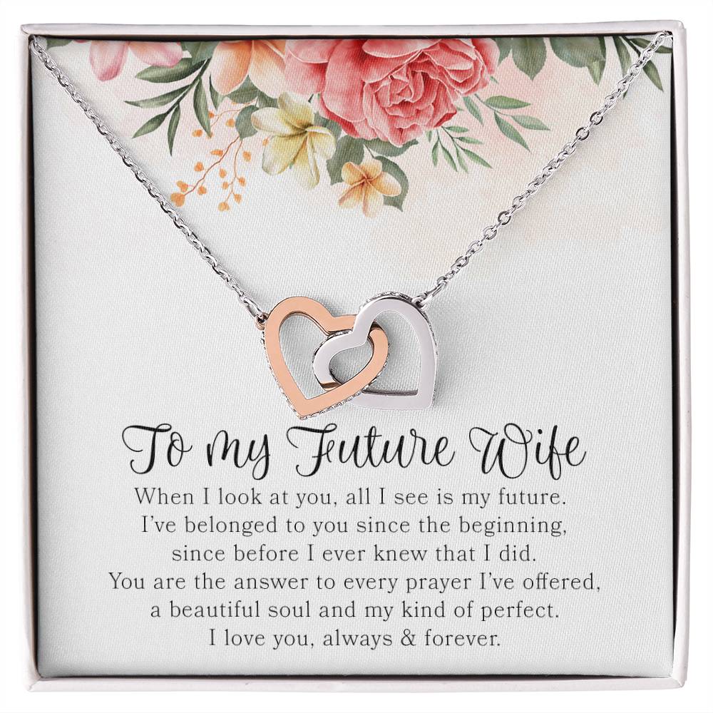 Interlocking Hearts - To Future Wife Interlocking Hearts Necklace ...